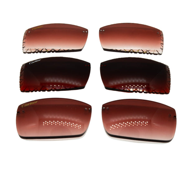 Red Fade Diamond Cut Lenses for Acetate Frames – ALLUREICE